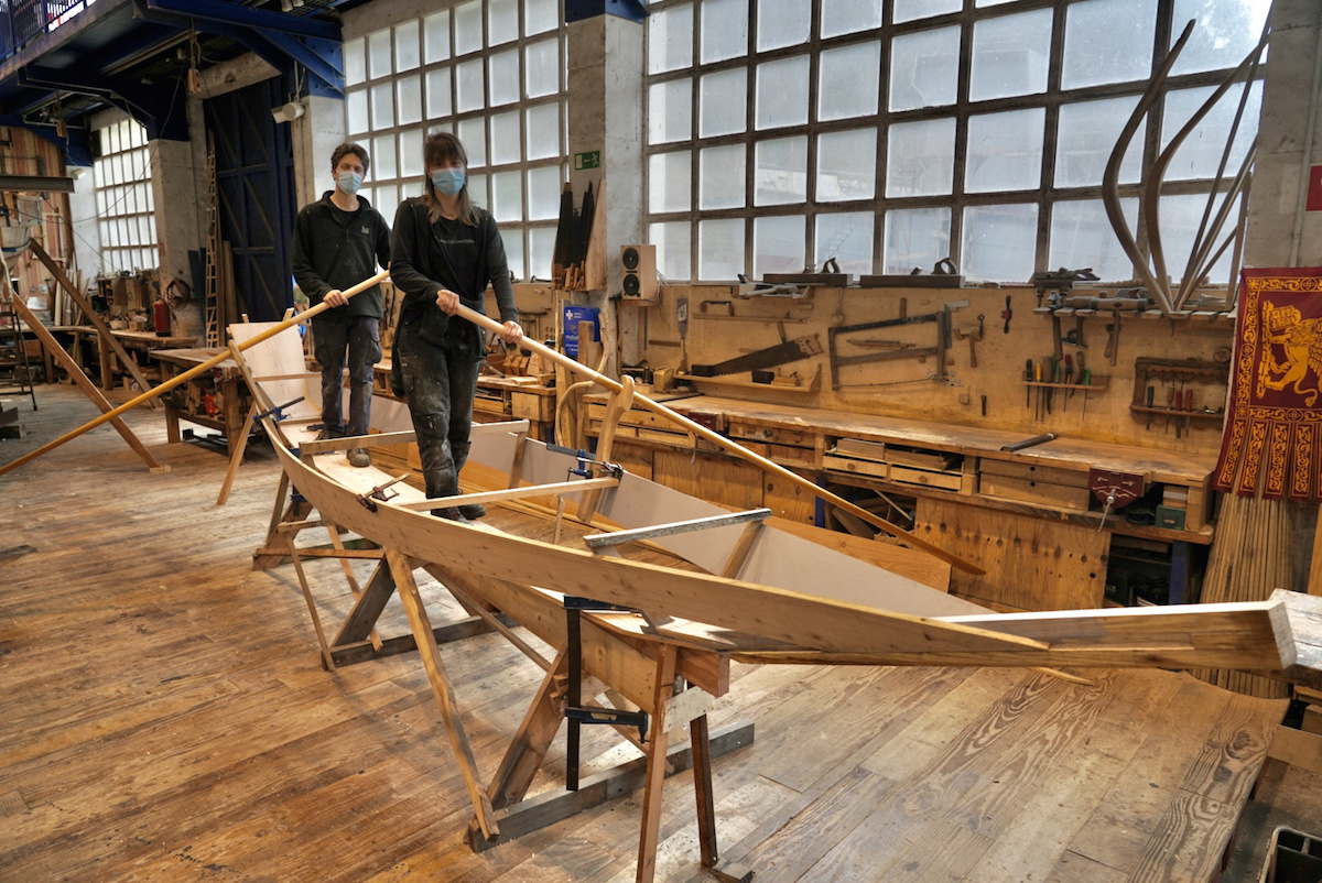 ‘Laguna’, un sándolo veneciano que se está construyendo en Albaola ...