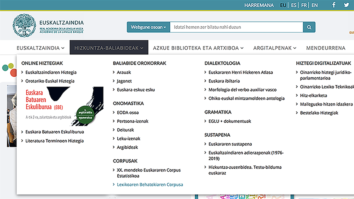 Euskaltzaindiak lexikoaren behatokia eguneratu du: ia ehun milioi hitzek osatzen dute orain ...