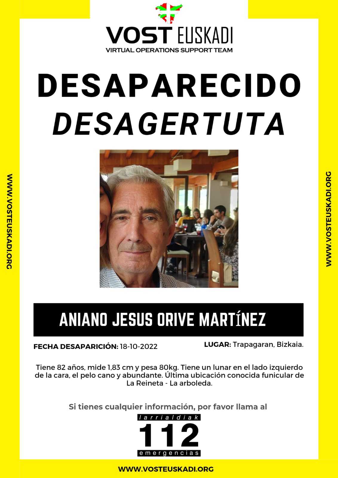 Buscan a un hombre de 82 años desaparecido desde el miércoles en ...