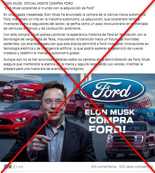 Así nació y creció el bulo de que Elon Musk había comprado Ford ...