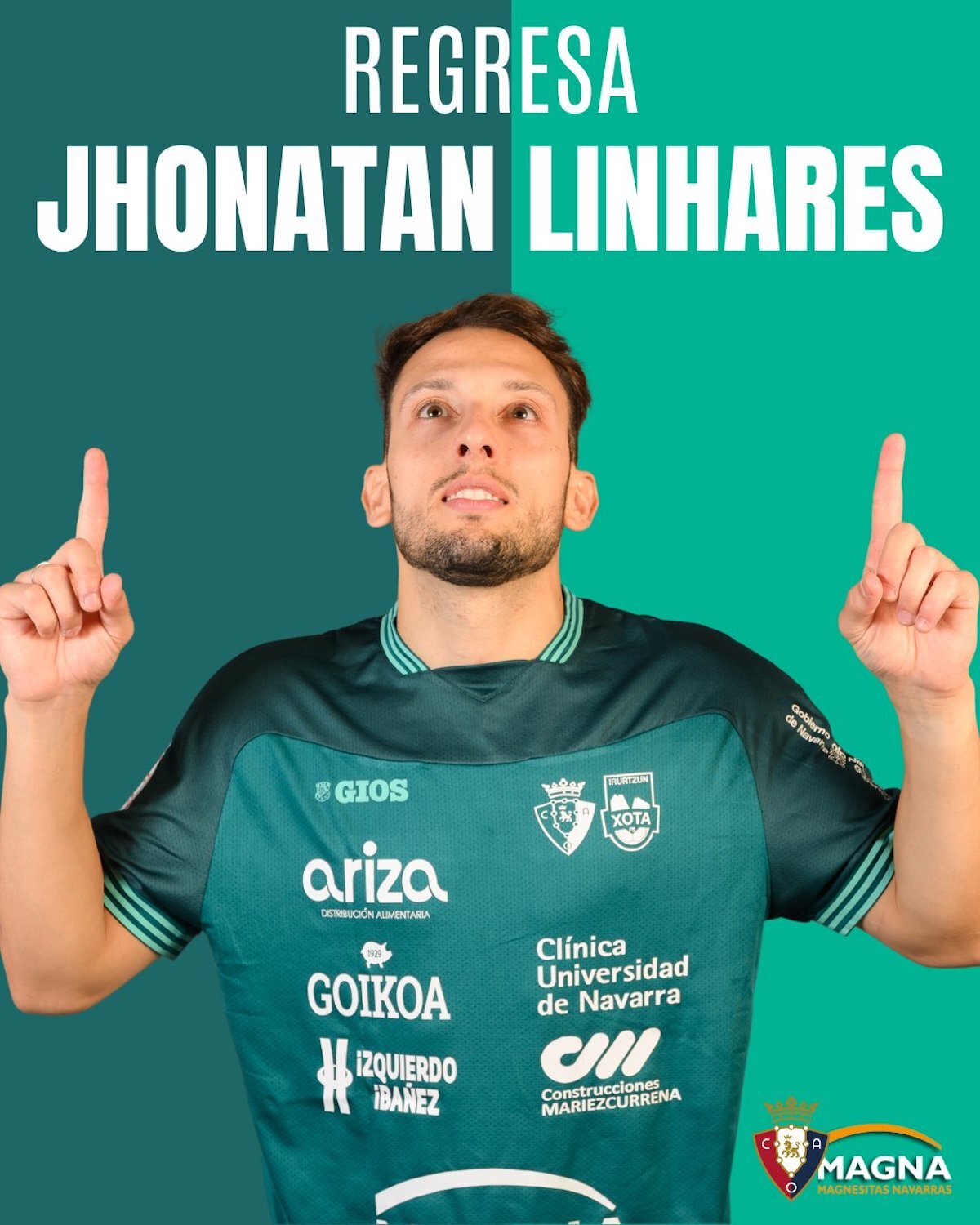 Jhonatan Linhares regresa a Osasuna Magna para las próximas dos ...