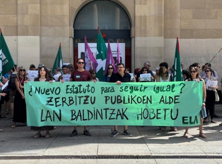 Trabajadores públicos secundan el paro de LAB y ELA contra el Estatuto ...